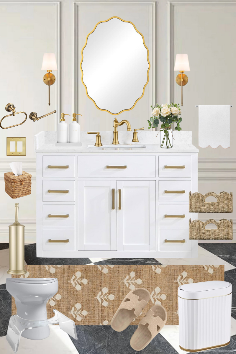 Low Cost Bathroom Remodel and Bathroom Refresh Ideas - stir and gather